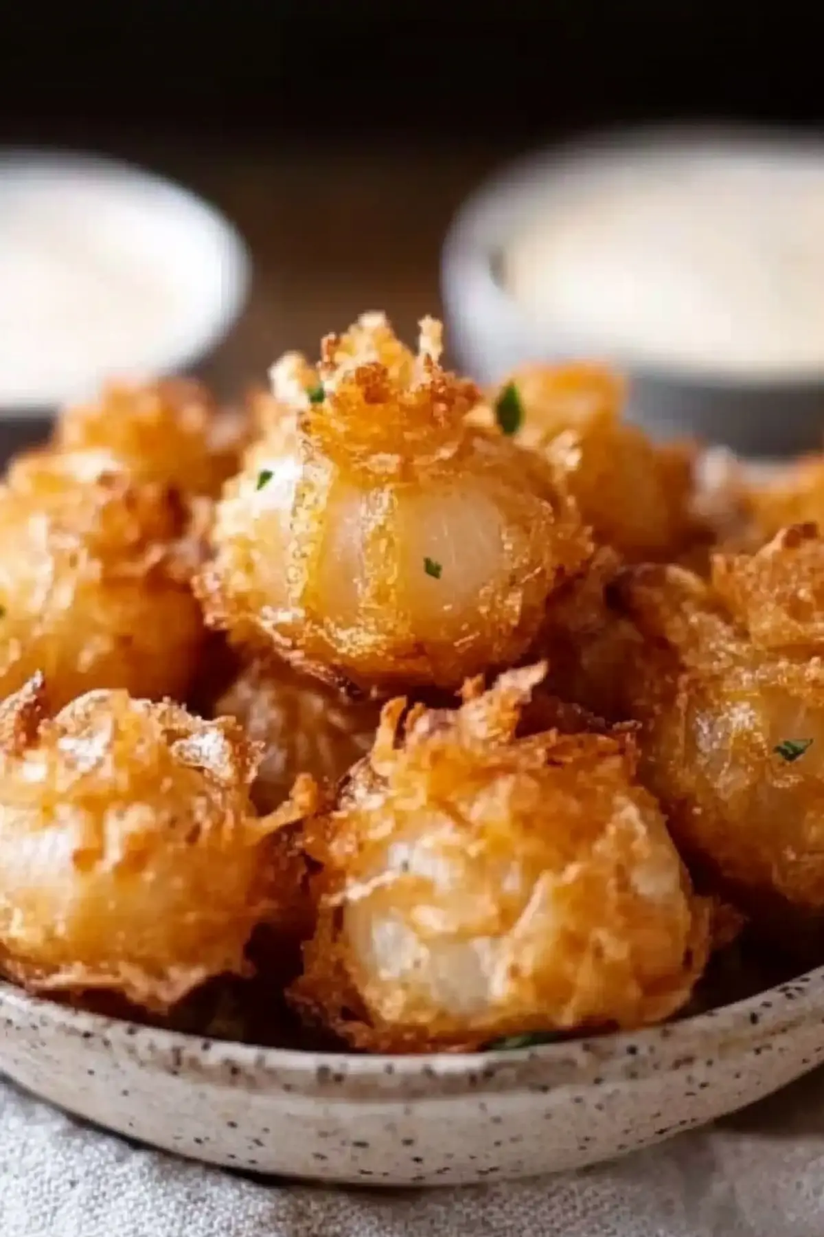 The best Bite-Sized Blooming Onions - The Sisters Cooking