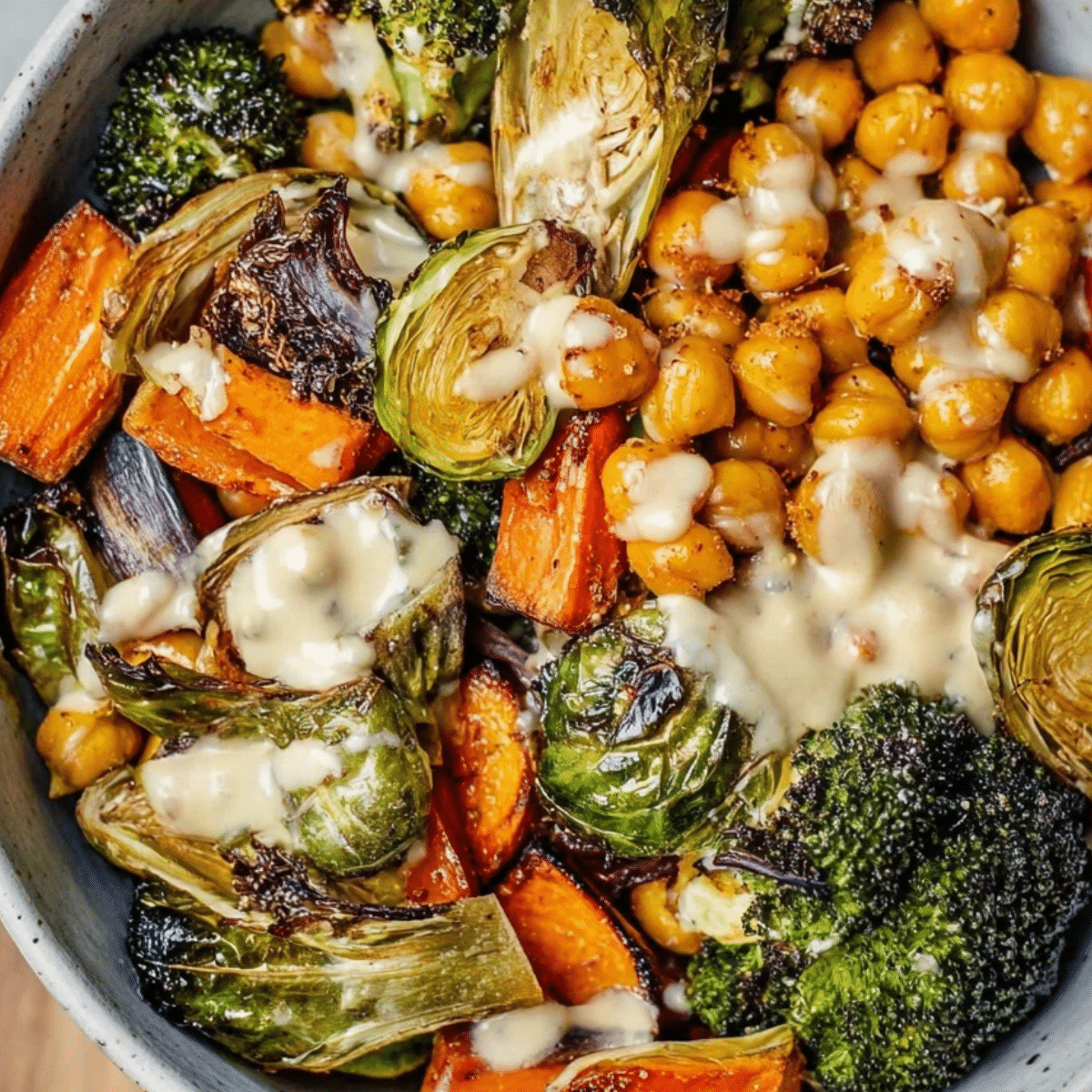 Roasted Veggie and Chickpea Bowl - Healthy & Easy Recipe - The Sisters ...