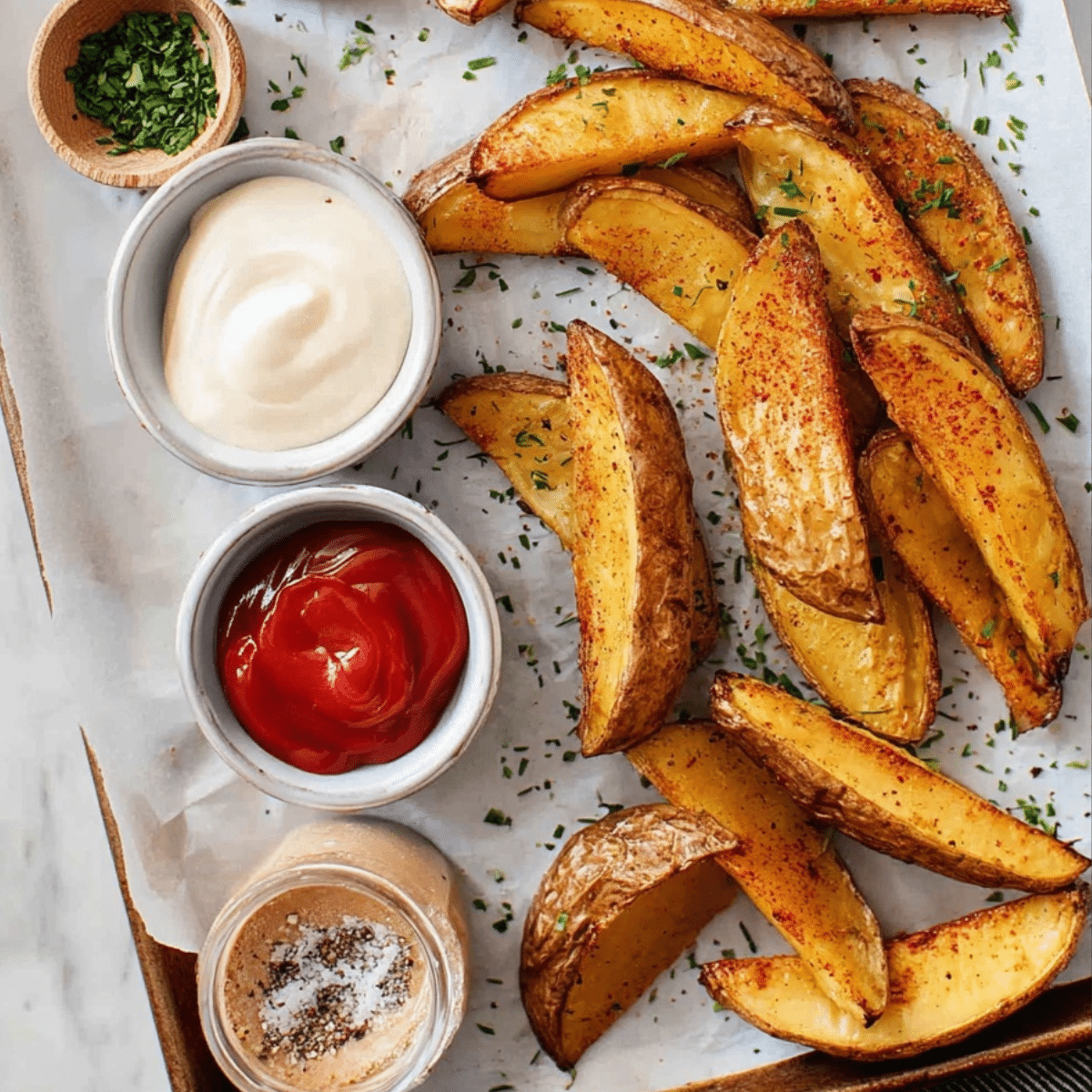 Baked Potato Wedges – Best Crispy Recipe in 6 Easy Steps - The Sisters ...