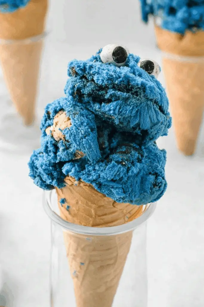 Cookie Monster Ice Cream – Easy No-Churn Recipe - The Sisters Cooking