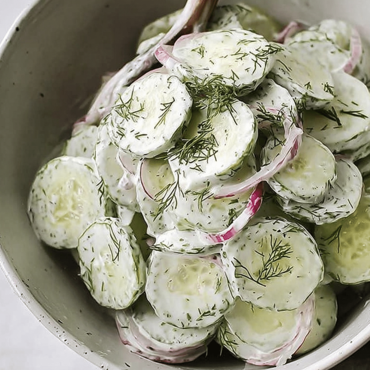 Creamy Dill Cucumber Onion Salad - Easy & Refreshing Recipe" - The ...