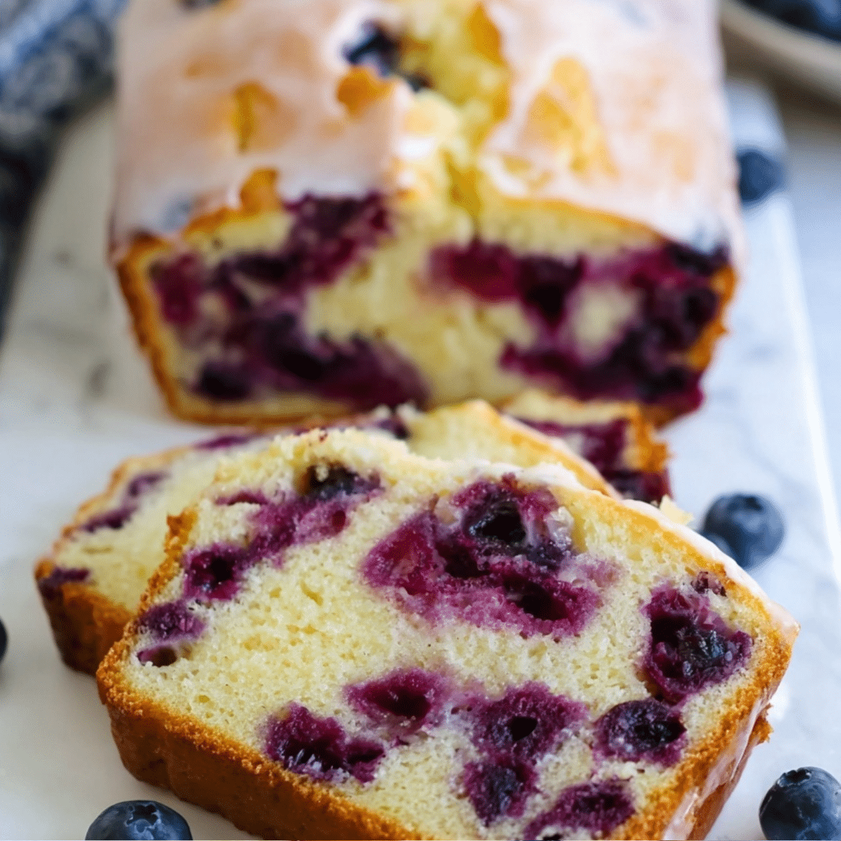 Lemon Blueberry Bread – Best Recipe with Glaze - The Sisters Cooking