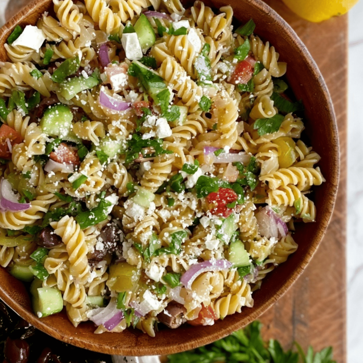 Mediterranean Pasta Salad – Easy & Quick Recipe - The Sisters Cooking