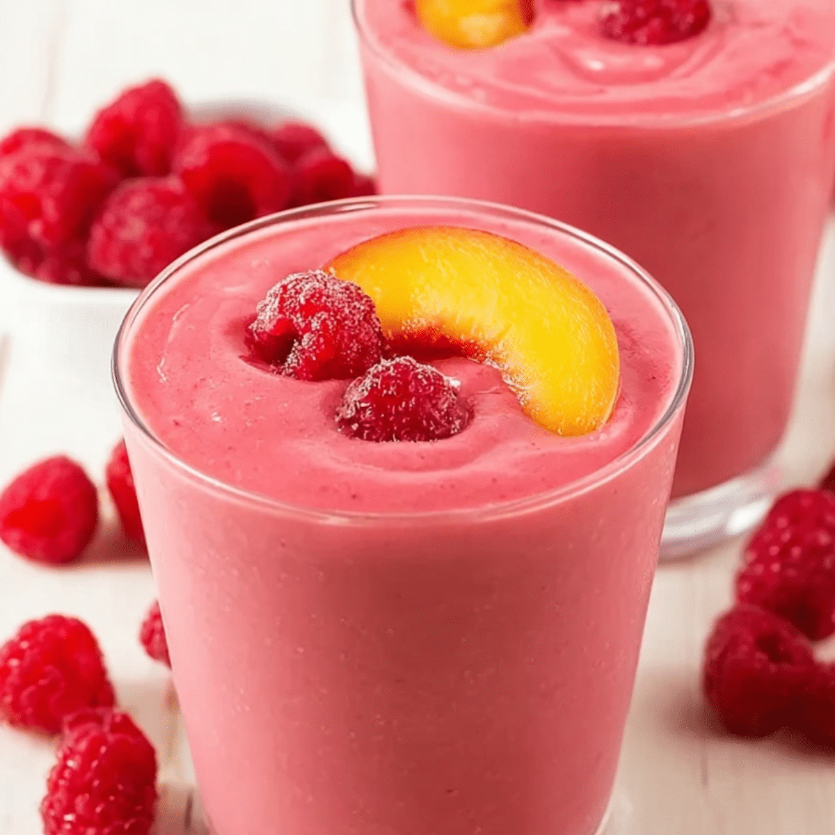 Raspberry Peach Smoothie – Easy & Refreshing Recipe - The Sisters Cooking