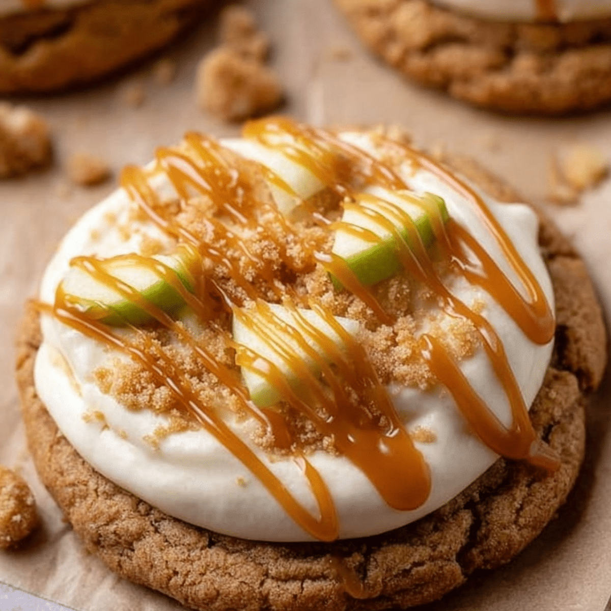 Caramel Crumbl Apple Cookies – Easy Tips - The Sisters Cooking