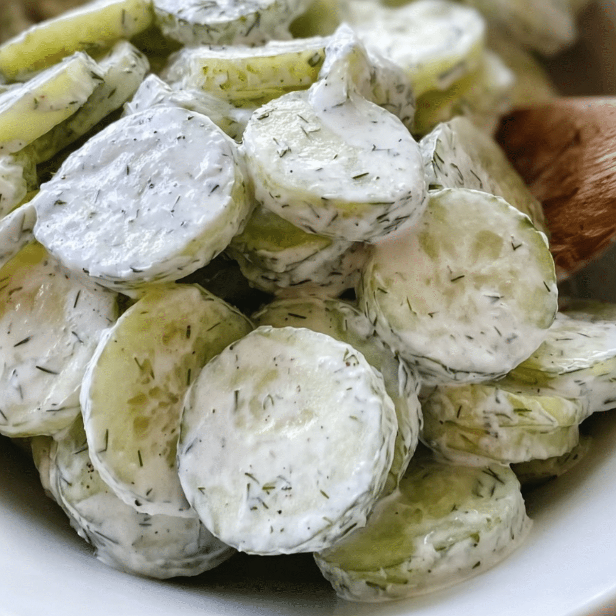 Easy Creamy Cucumber Salad - The Sisters Cooking