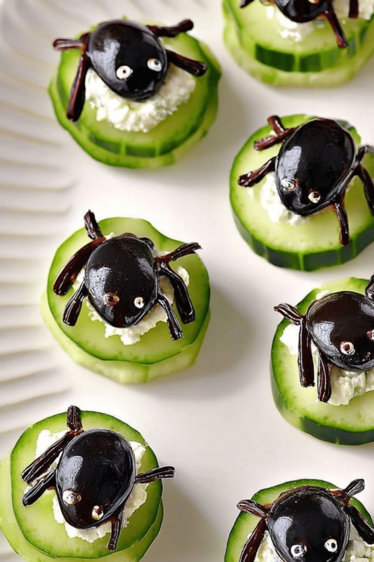 Keto Spider Cucumber Appetizer Bites – Easy Halloween Snack - The ...