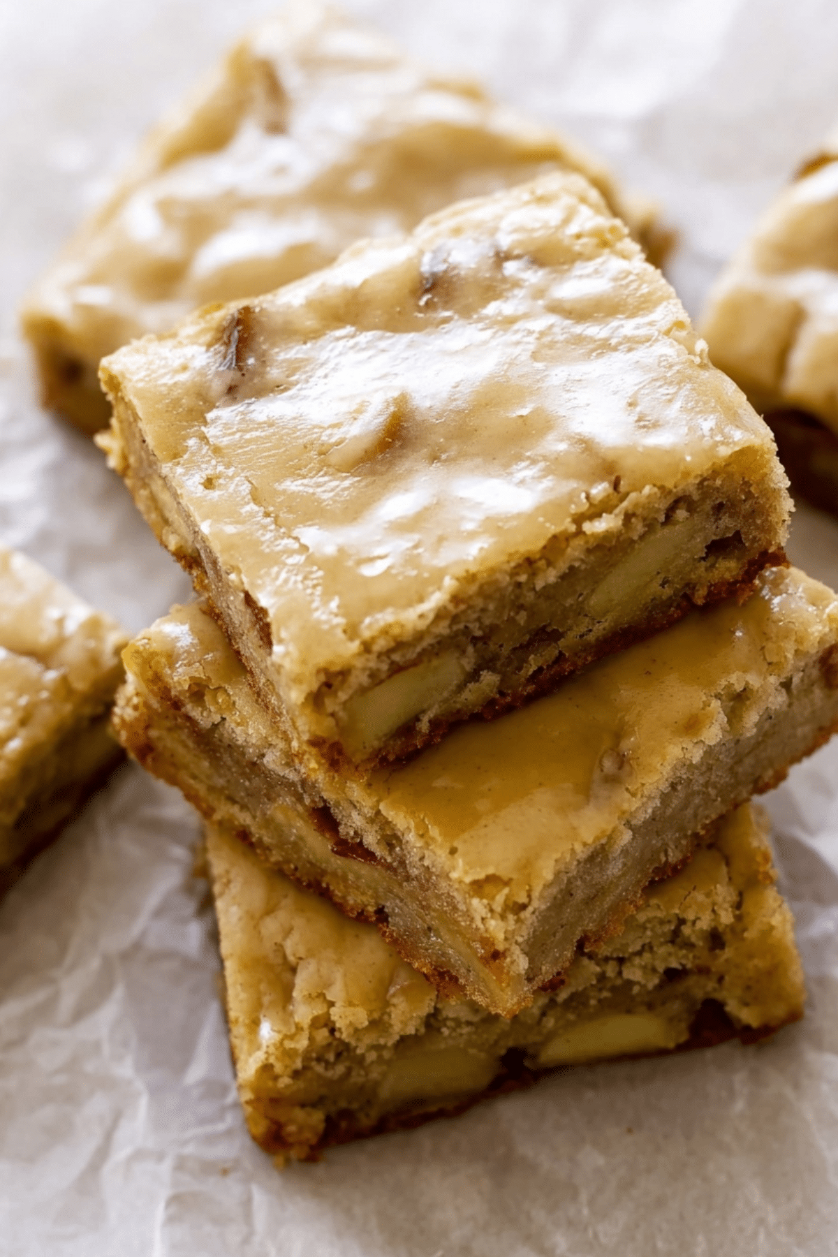 Maple Glazed Apple Blondies: Easy Fall Treat - The Sisters Cooking