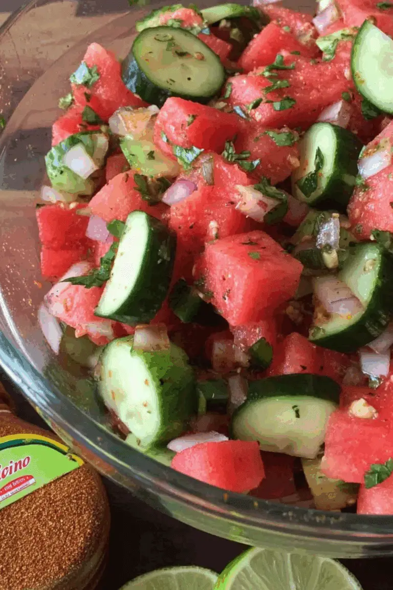Mexican Watermelon Cucumber Salad – Best Summer - The Sisters Cooking
