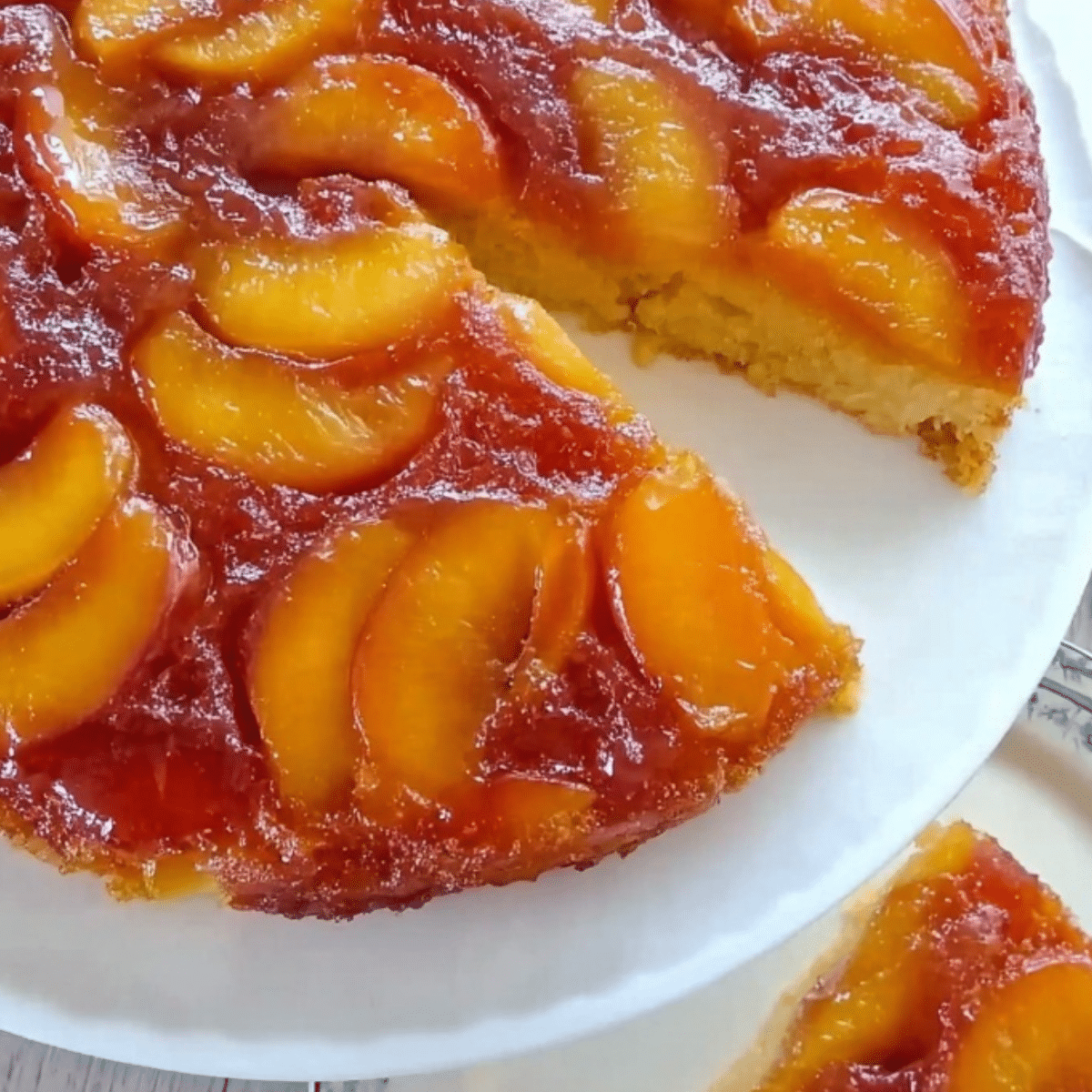 Nectarine Upside Down Cake : Easy & Delicious - The Sisters Cooking