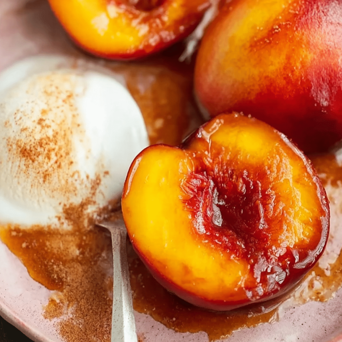 Best Nectarines with Cinnamon Honey Sauce - The Sisters Cooking