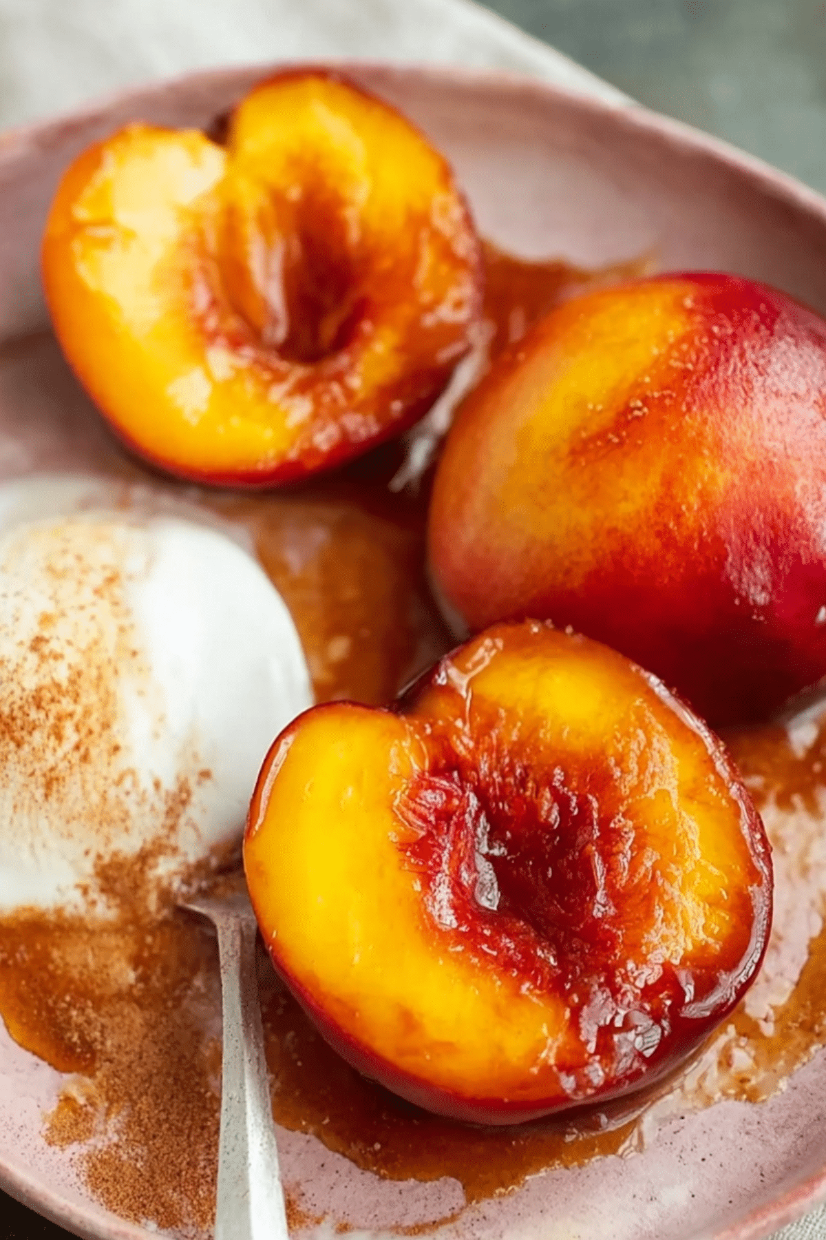 Best Nectarines with Cinnamon Honey Sauce - The Sisters Cooking
