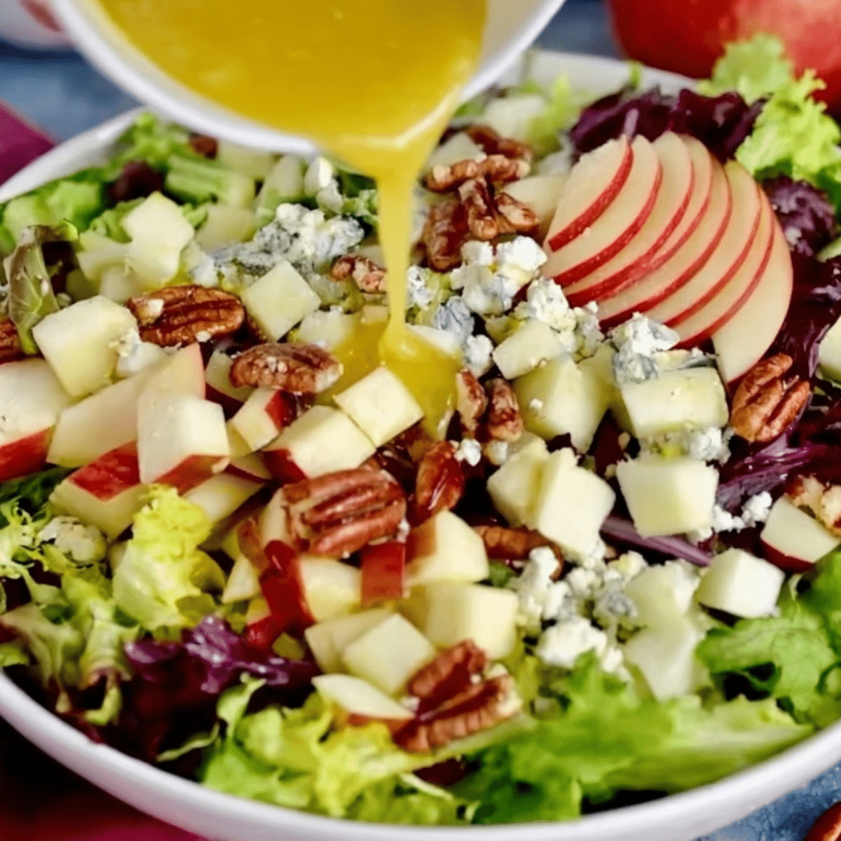 Apple Pecan Fall Salad – Easy Recipe - The Sisters Cooking