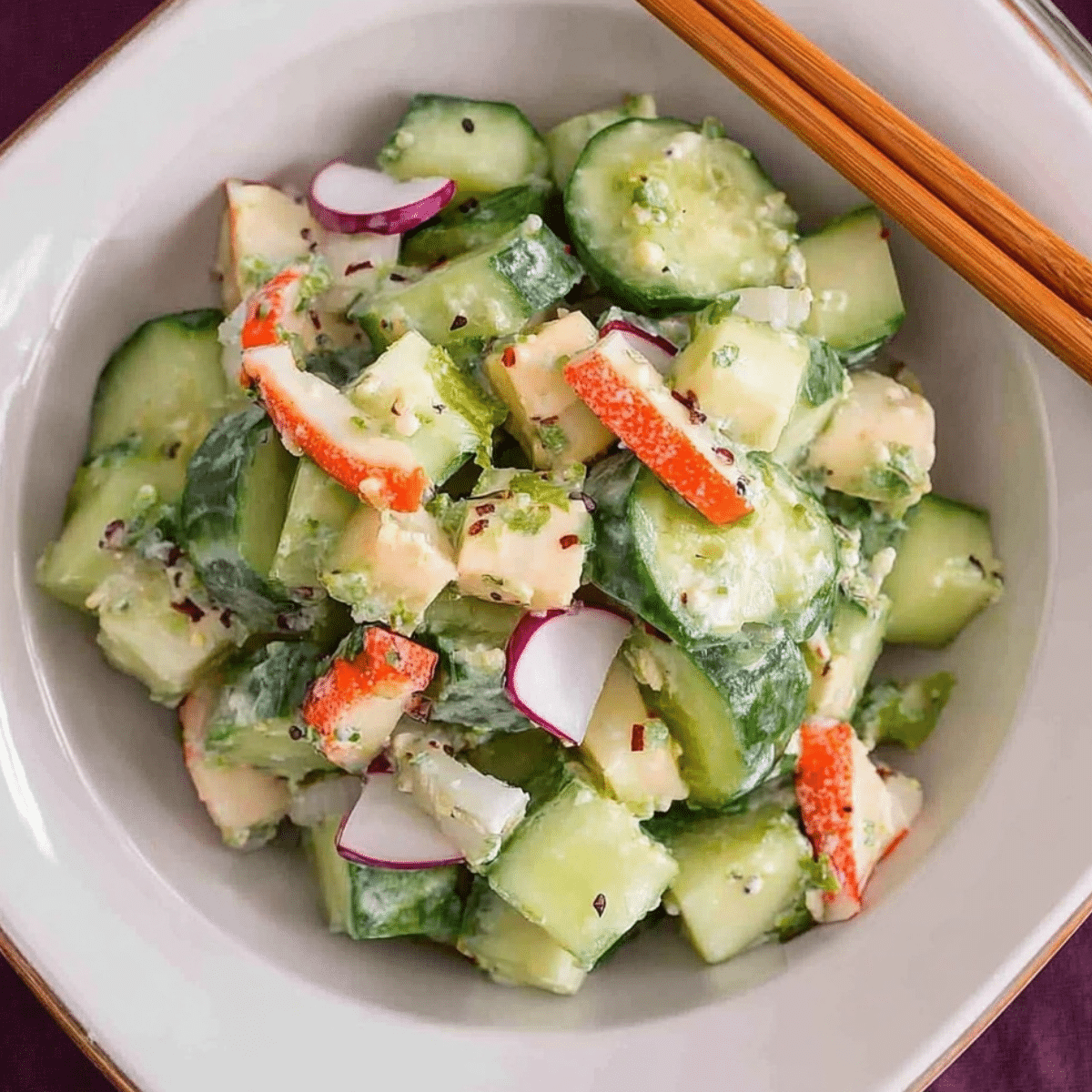 California Roll Cucumber Salad: Easy & Healthy Recipe - The Sisters Cooking