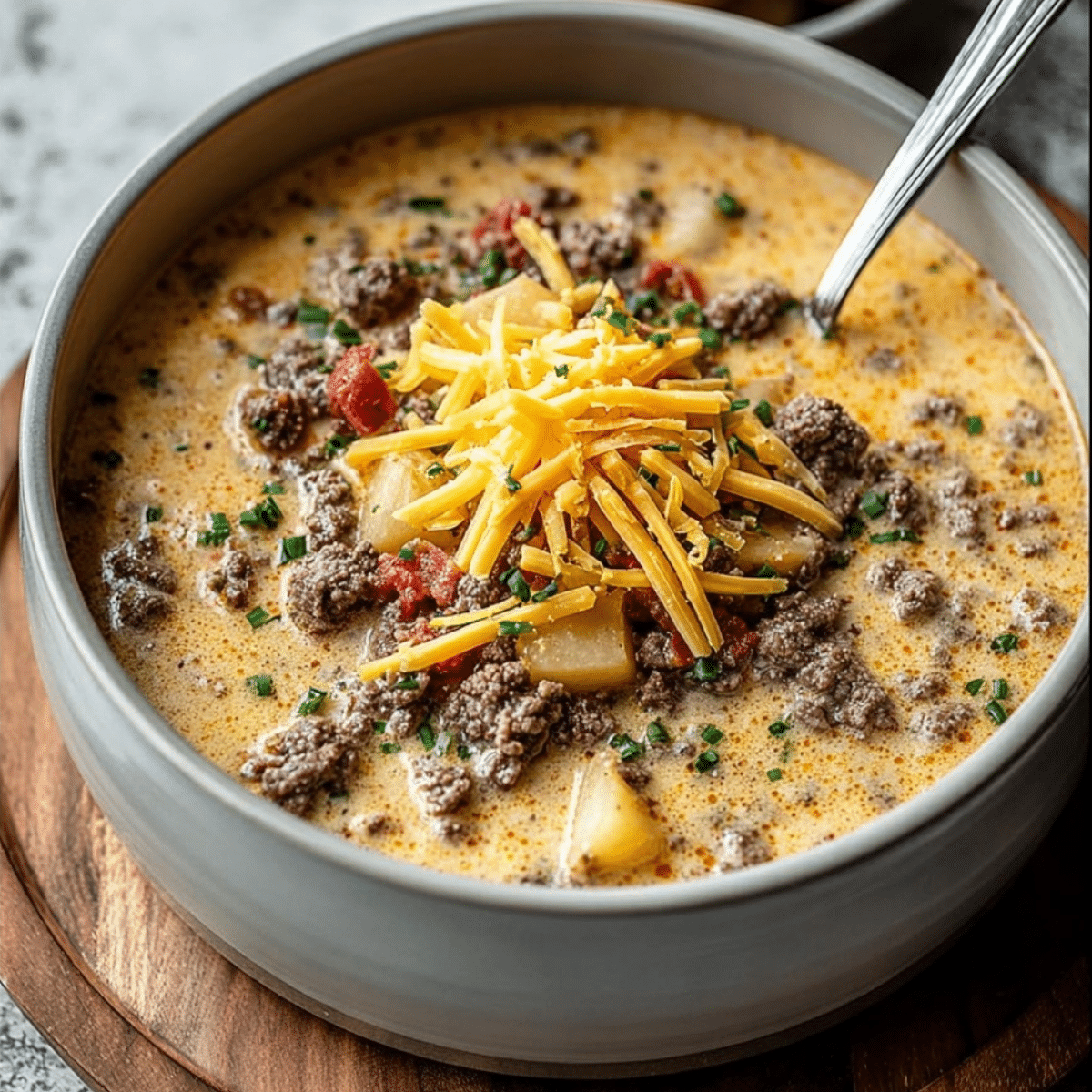 Cheeseburger Soup: Comforting & Easy Recipe - The Sisters Cooking