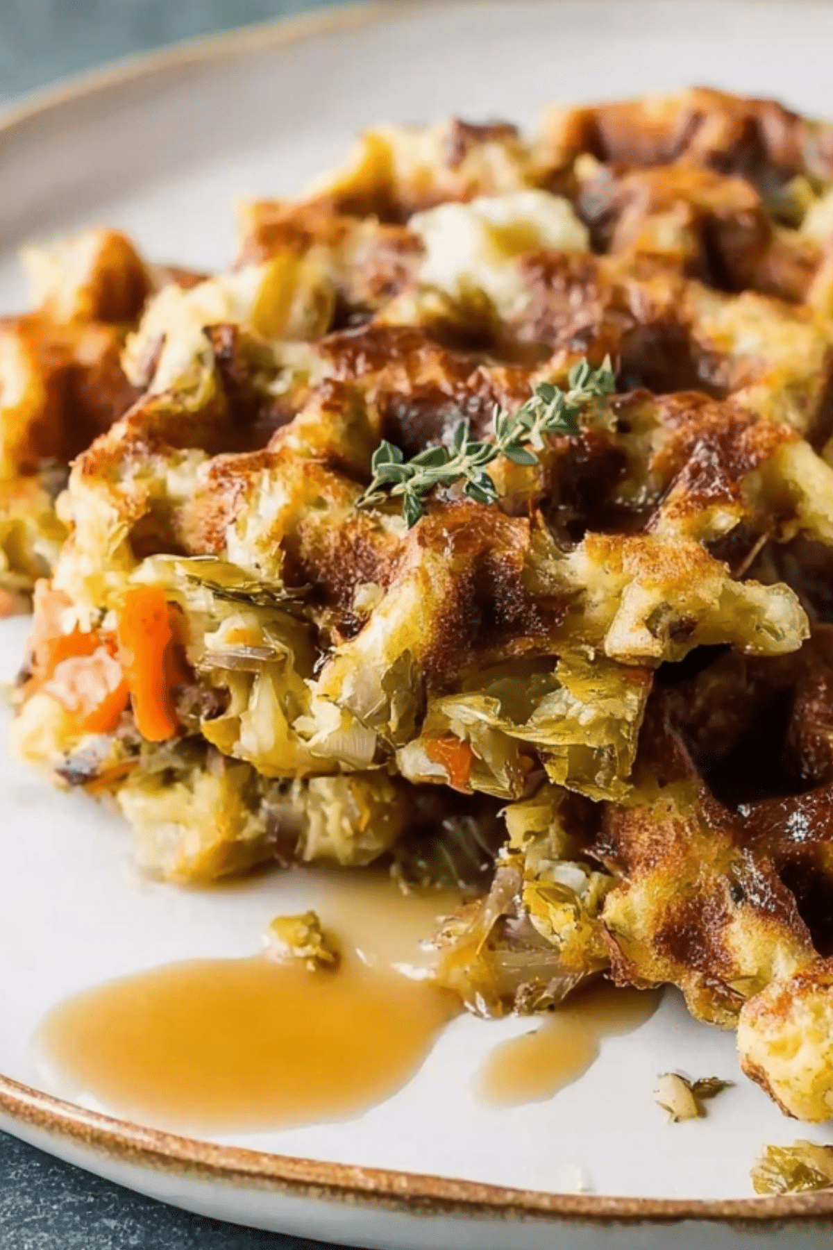 Leftover Stuffing Waffles with Maple Gravy – Best Recipe - The Sisters ...