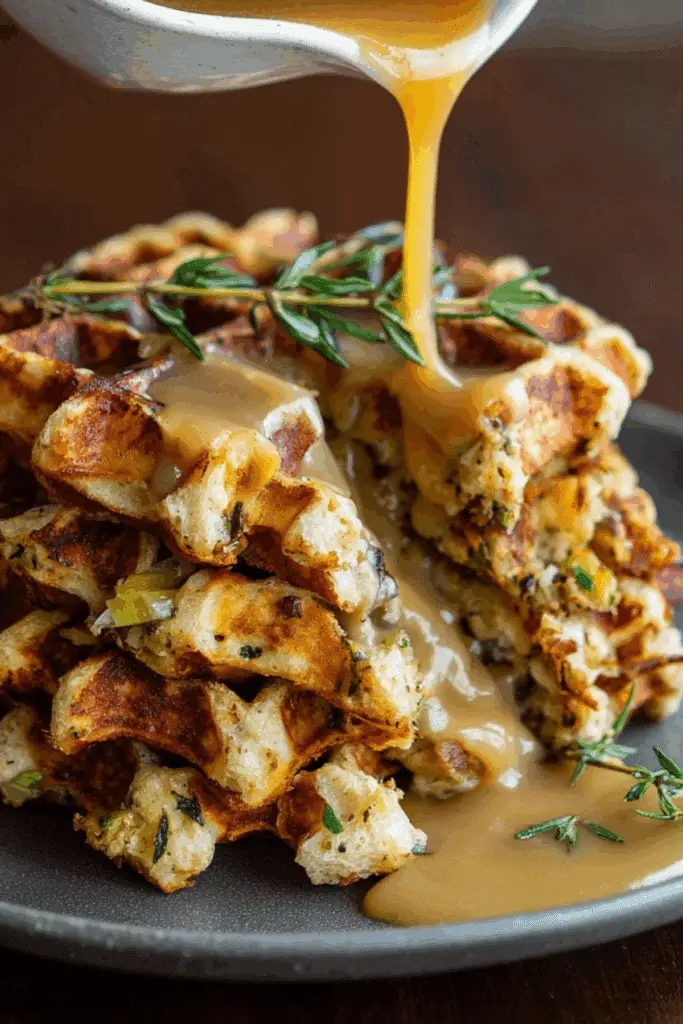 Leftover Stuffing Waffles with Maple Gravy – Best Recipe - The Sisters ...