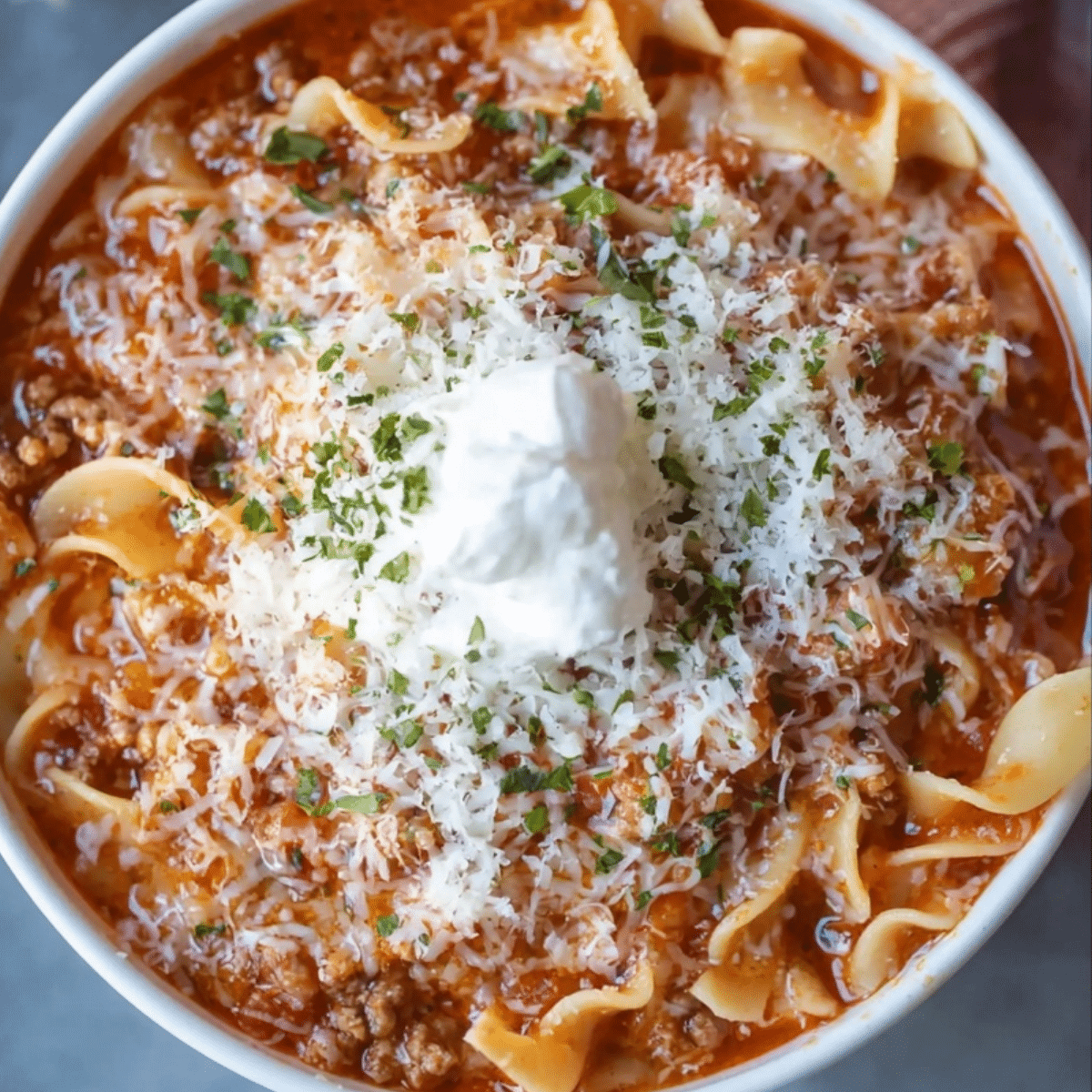 Lasagna Soup – Easy Comfort Meal - The Sisters Cooking