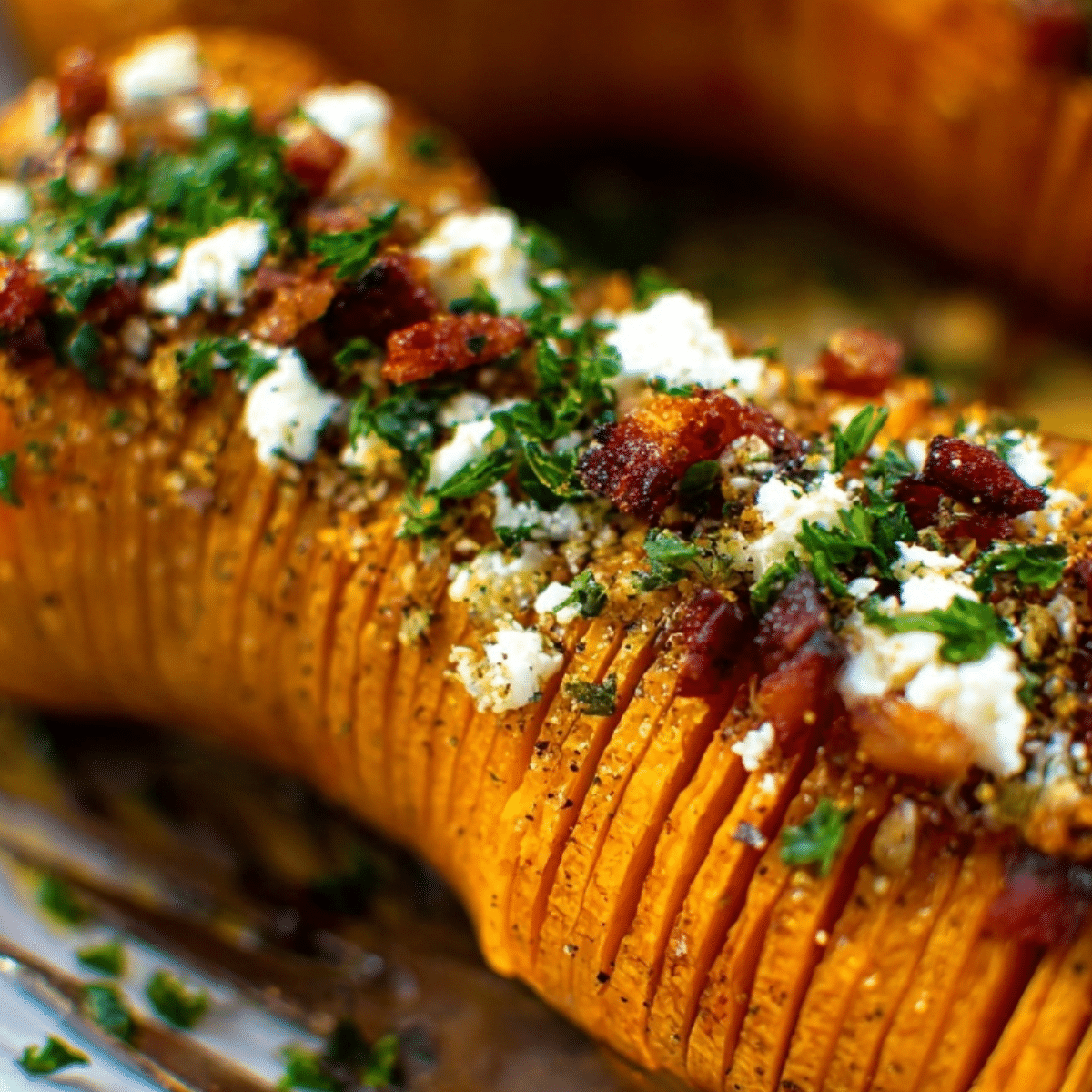 Loaded Hasselback Butternut Squash – Easy Recipe - The Sisters Cooking