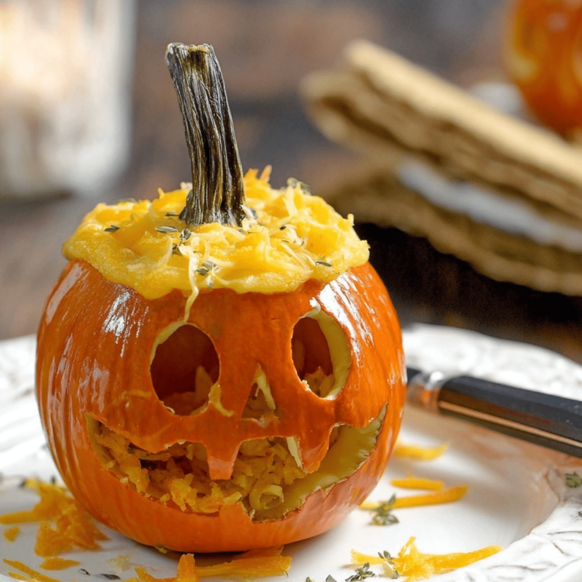 Pumpkin Jack ’n Cheese Bowls - Fun & Easy Fall Recipe - The Sisters Cooking