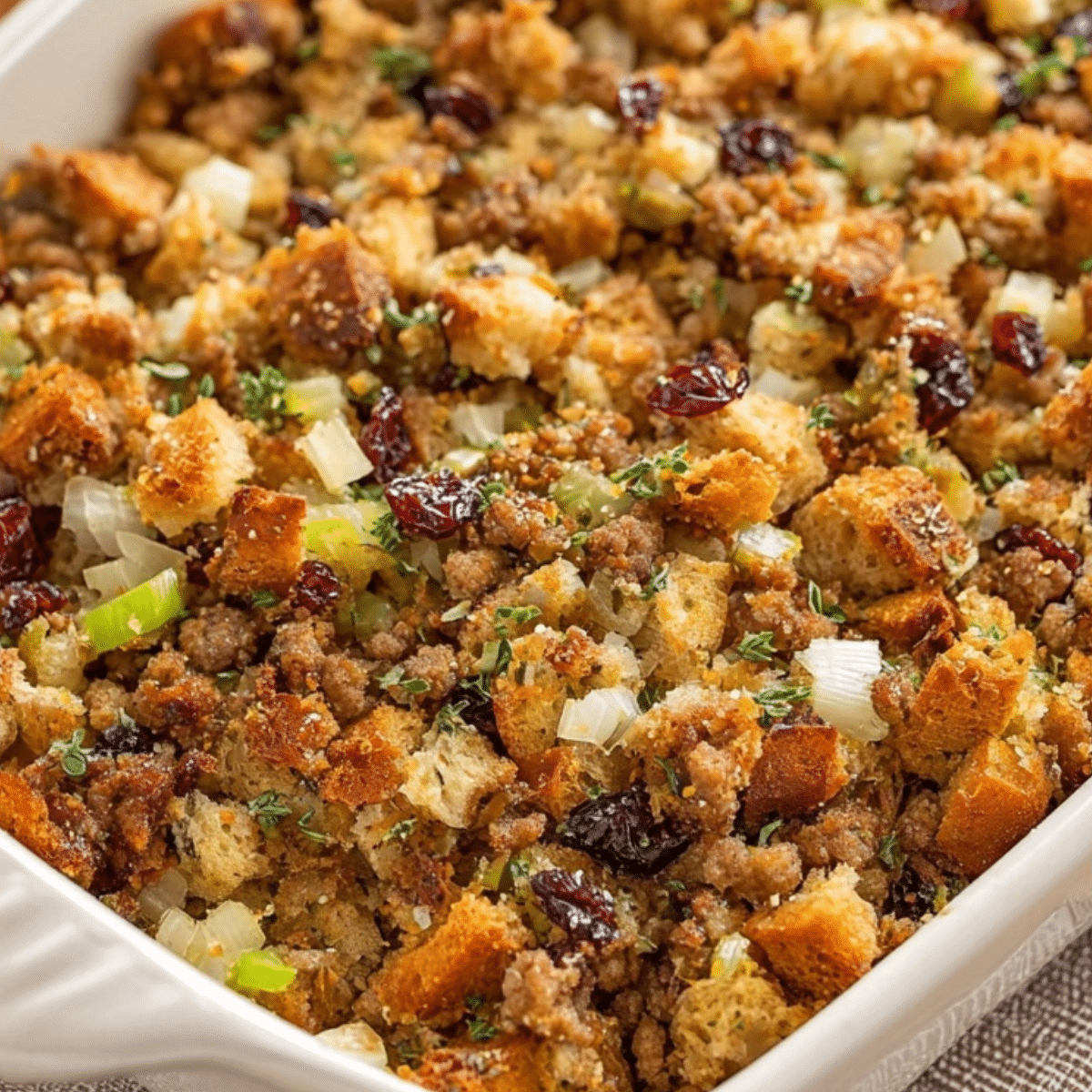 Sausage Stuffing Recipe – Best Side Dish - The Sisters Cooking