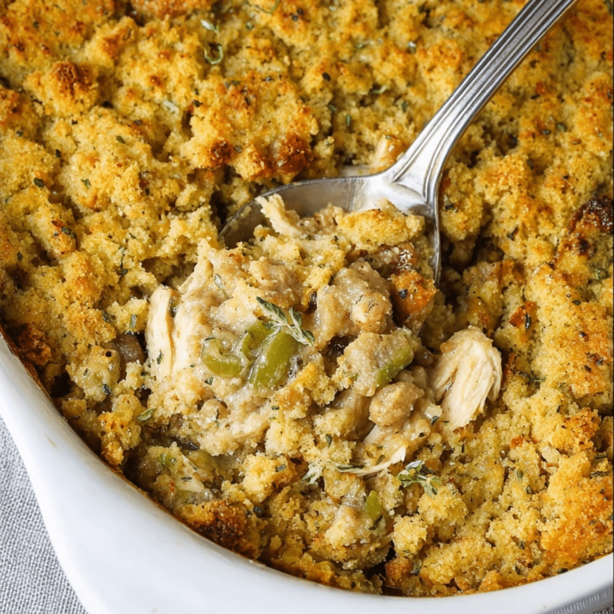 Southern Chicken and Dressing Recipe - Comforting & Easy - The Sisters ...