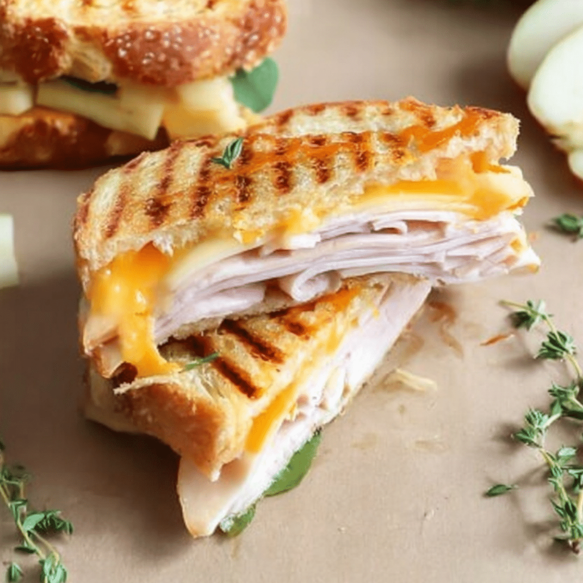 Turkey Apple and Cheddar Panini – Easy Fall Recipe - The Sisters Cooking