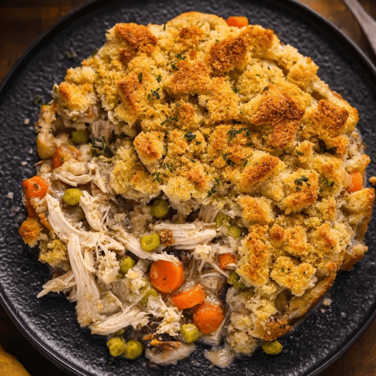 Turkey Pot Pie with Stuffing Crust: Easy Recipe - The Sisters Cooking