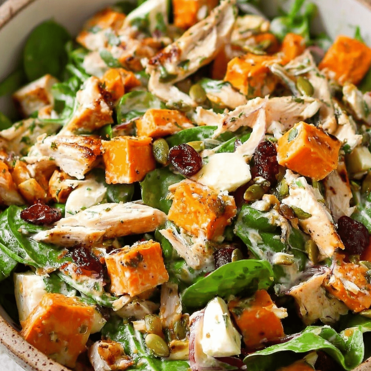 Harvest Chicken Sweet Potato Salad – Easy Steps - The Sisters Cooking