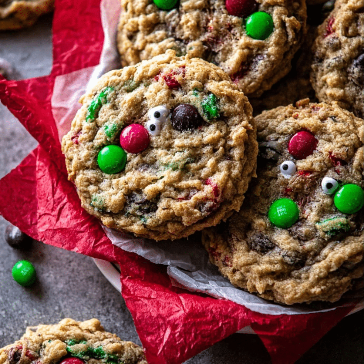Christmas Monster Cookies: Easy Holiday Recipe - The Sisters Cooking