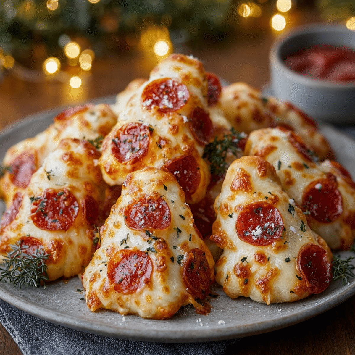 Christmas Pizza Bites - Easy & Fun Holiday Recipe - The Sisters Cooking