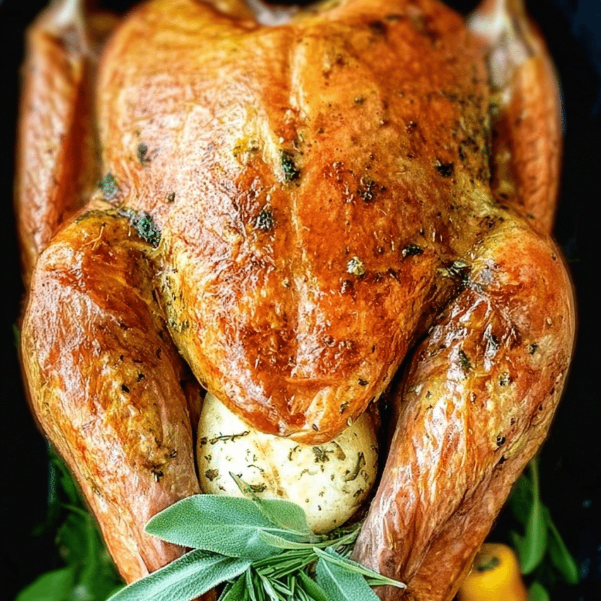 Garlic Herb Butter Thanksgiving Turkey Recipe - Easy & Juicy - The Sisters Cooking
