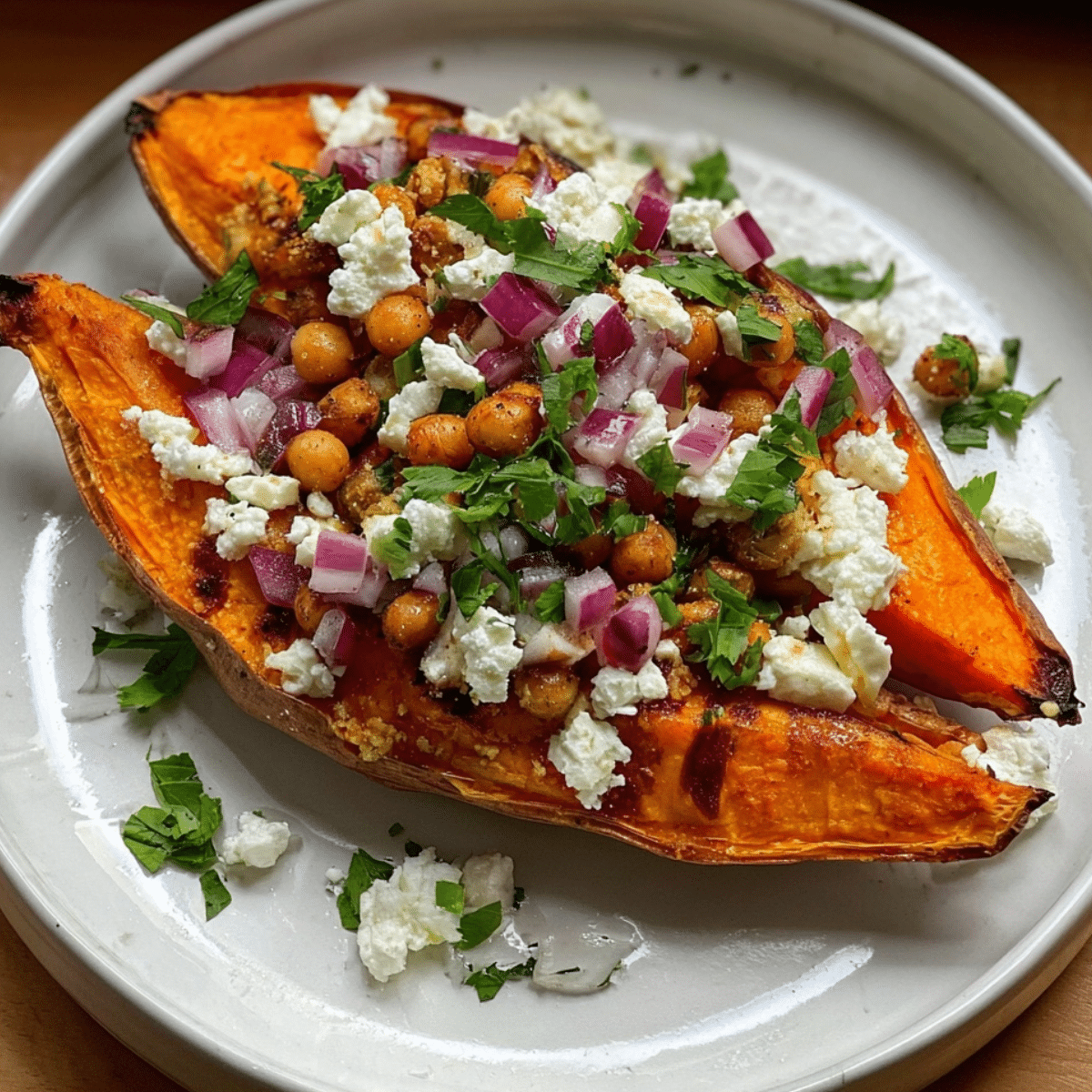 Loaded Roasted Sweet Potato – Easy, Healthy Recipe - The Sisters Cooking