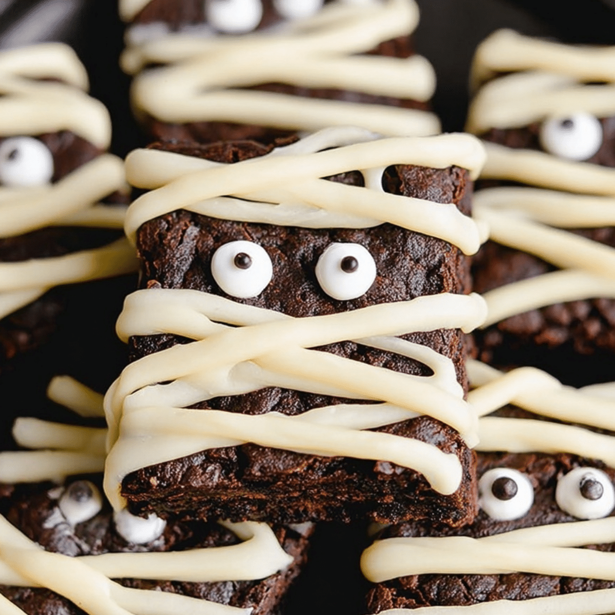Mummy Brownies: Easy Halloween Dessert Recipe - The Sisters Cooking