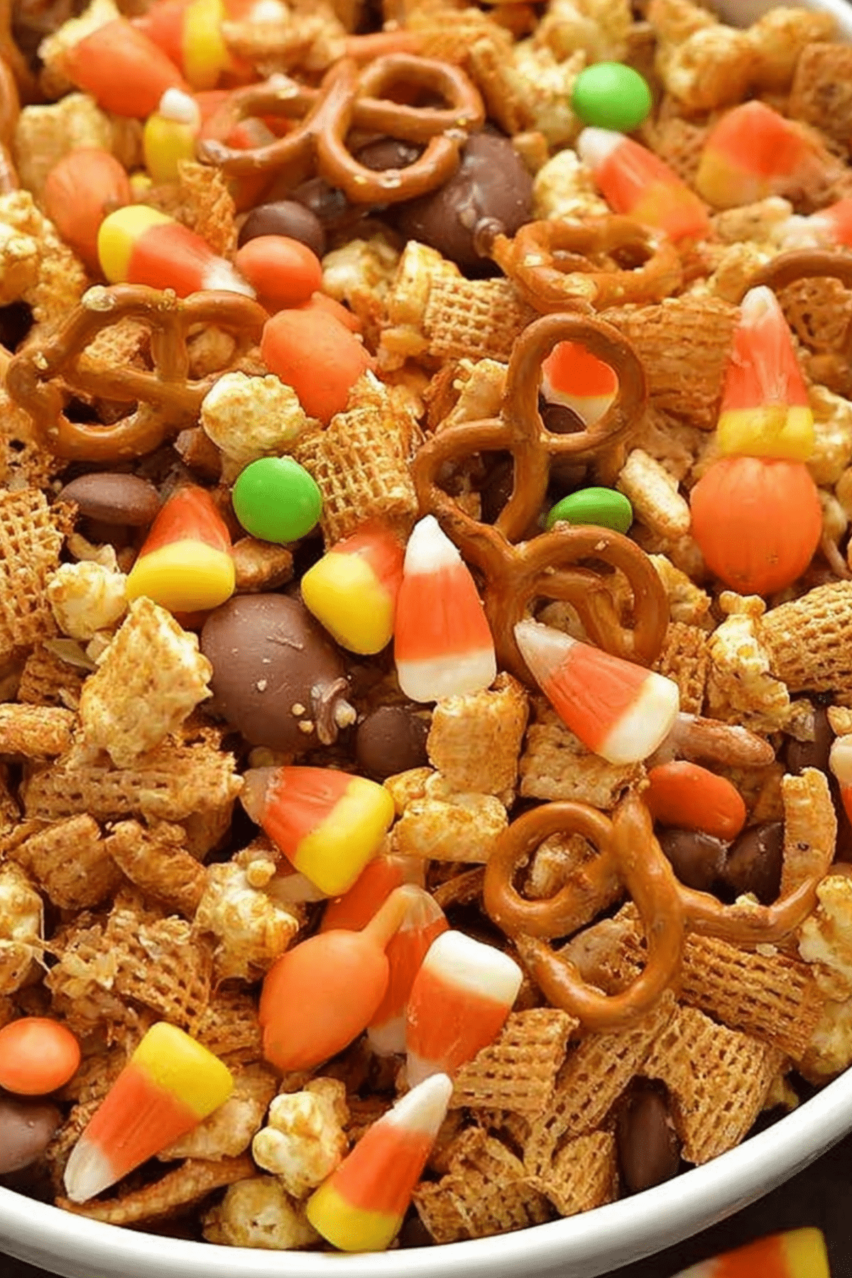 Scarecrow Crunch Snack Mix – Easy Fall Snack Recipe - The Sisters Cooking
