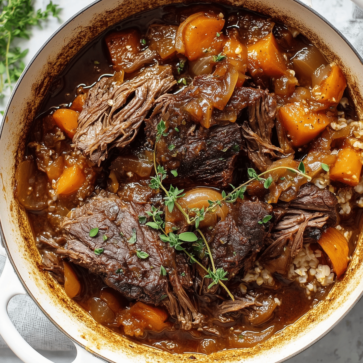 The Best Cider Braised Pot Roast with Caramelized Onions - The Sisters ...