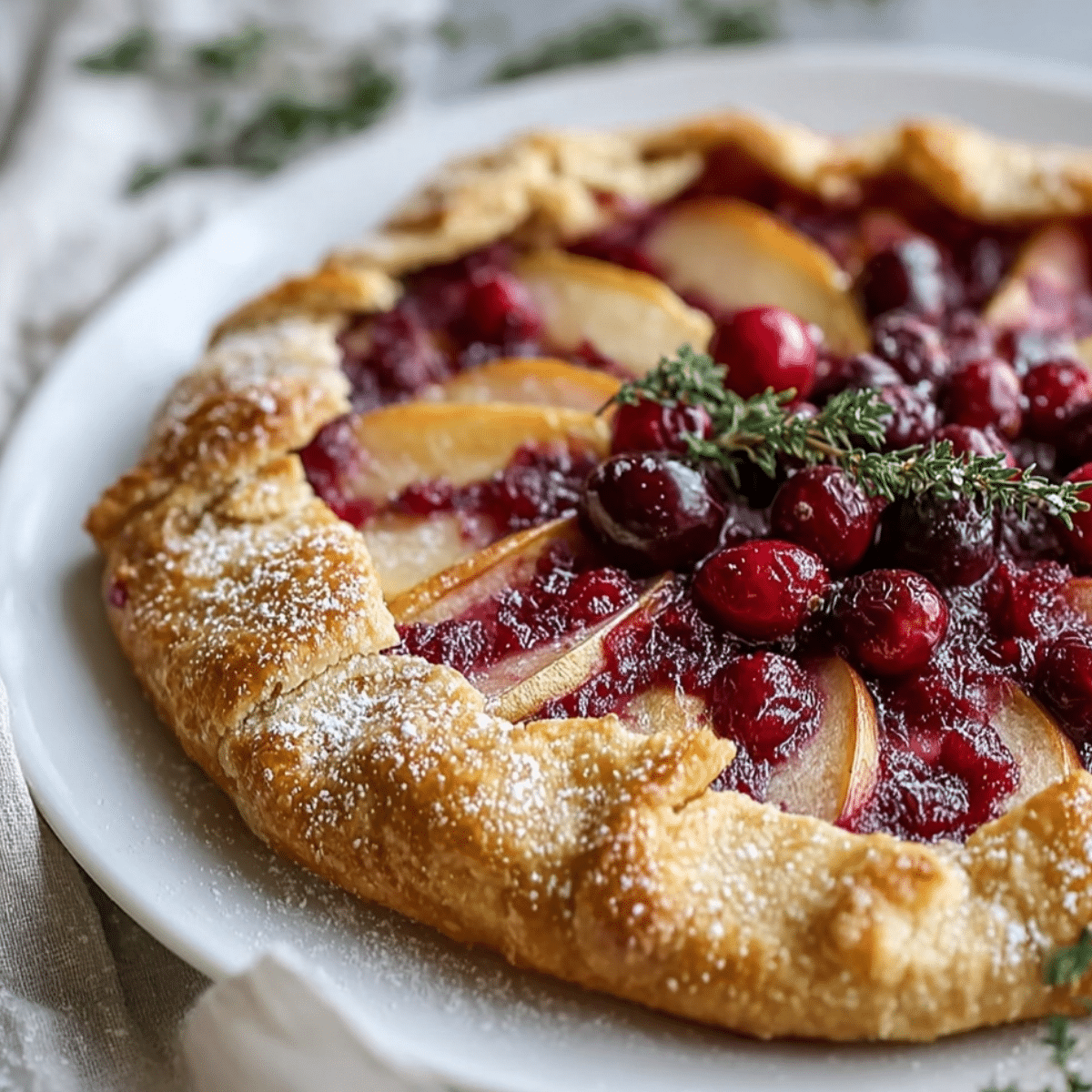 Cranberry Apple Galette - Easy Fall Dessert Recipe - The Sisters Cooking