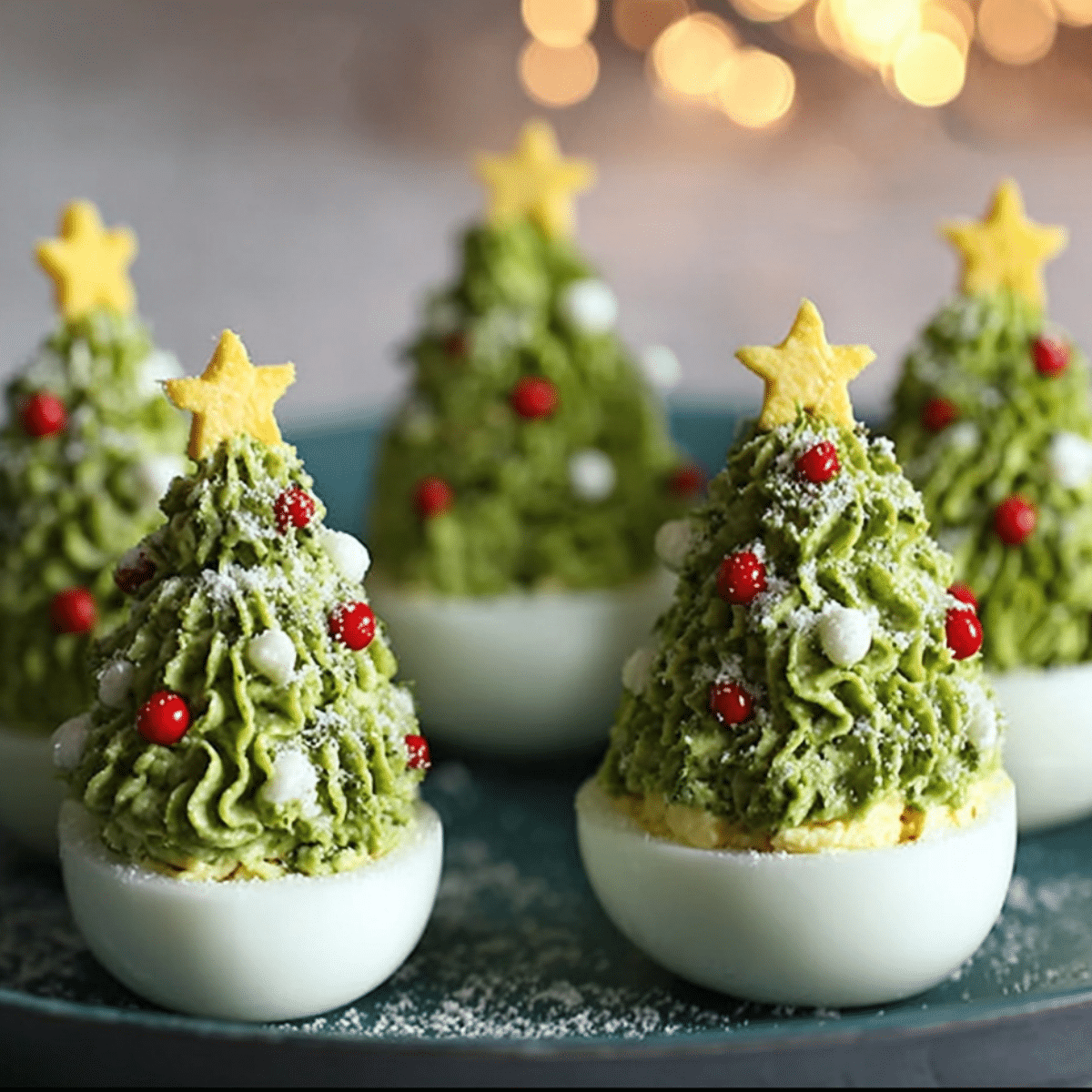 Deviled Egg Christmas Trees – Easy Holiday Appetizer - The Sisters Cooking