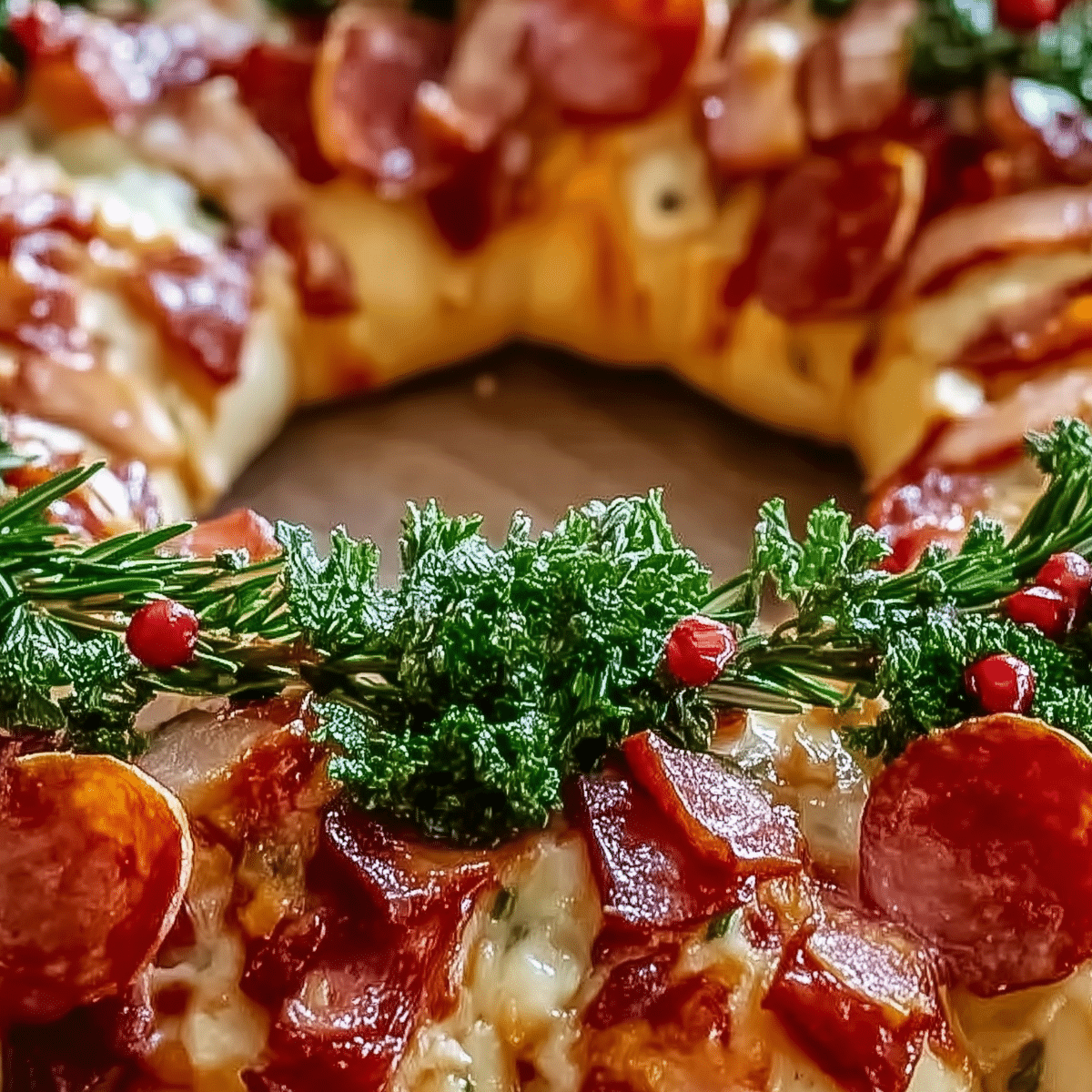 Holiday Wreath Pizza Recipe – Easy & Festive - The Sisters Cooking