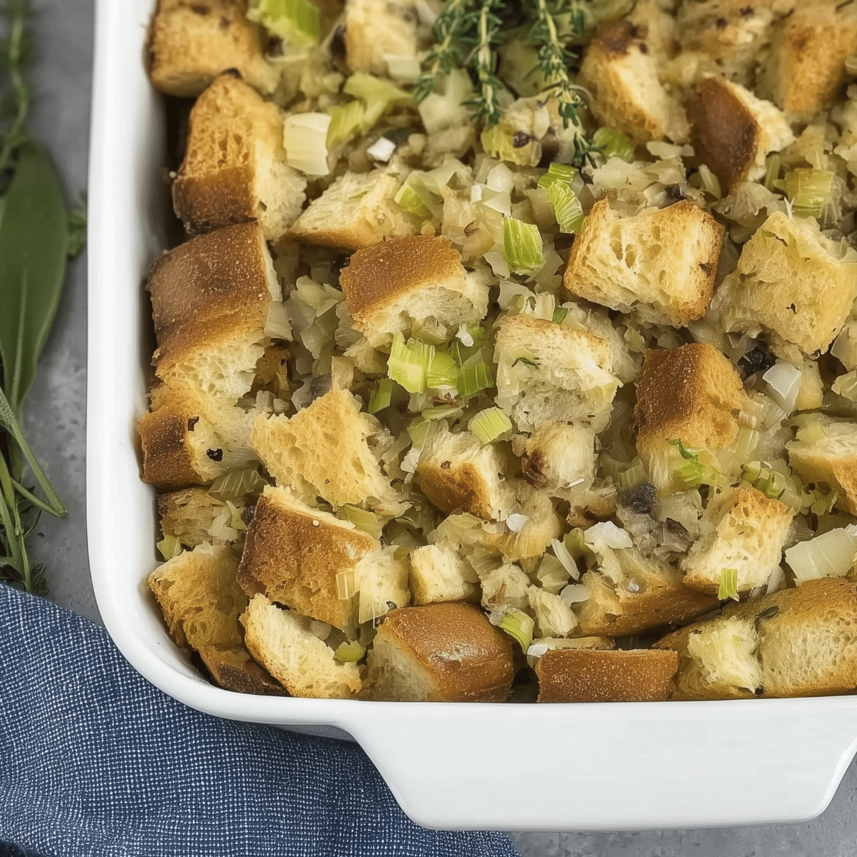 The Best Homemade Traditional Bread Stuffing Recipe - The Sisters Cooking