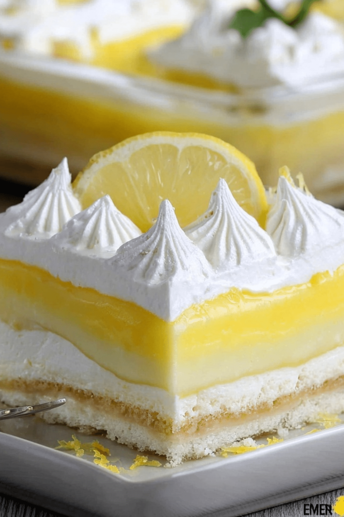 Lemon Lush – Easy No-Bake Layered Dessert - The Sisters Cooking