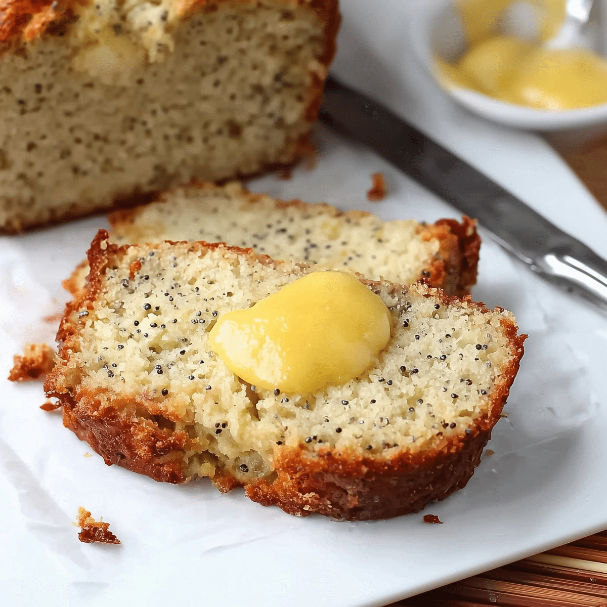 Lemon Poppy Seed Bread with Lemon Curd – Moist & Easy - The Sisters Cooking