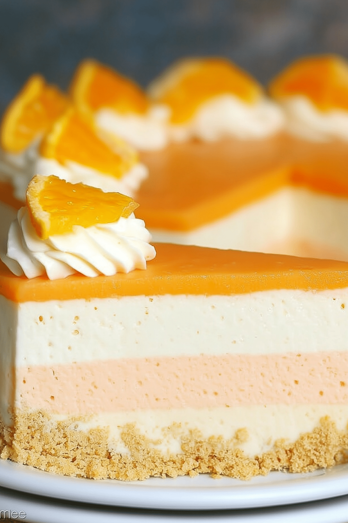 No-Bake Orange Creamsicle Cheesecake Easy Recipe - The Sisters Cooking