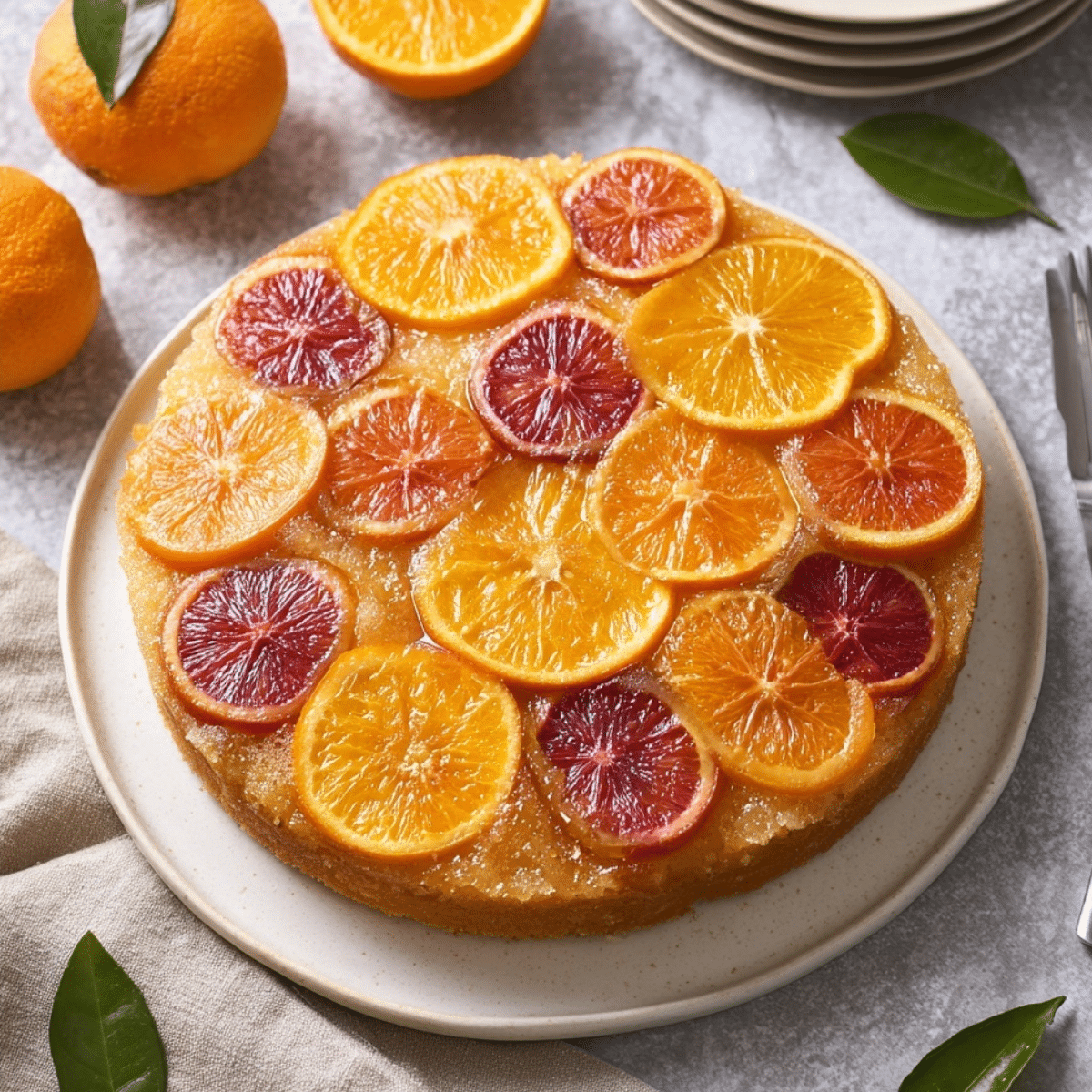 Upside Down Orange Cake – Easy & Moist Recipe - The Sisters Cooking