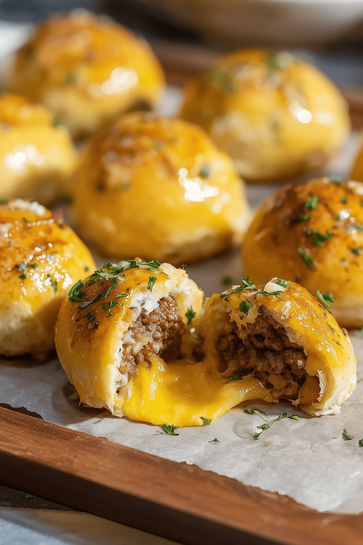 Garlic Parmesan Cheeseburger Bombs – Easy and Delicious - The Sisters ...