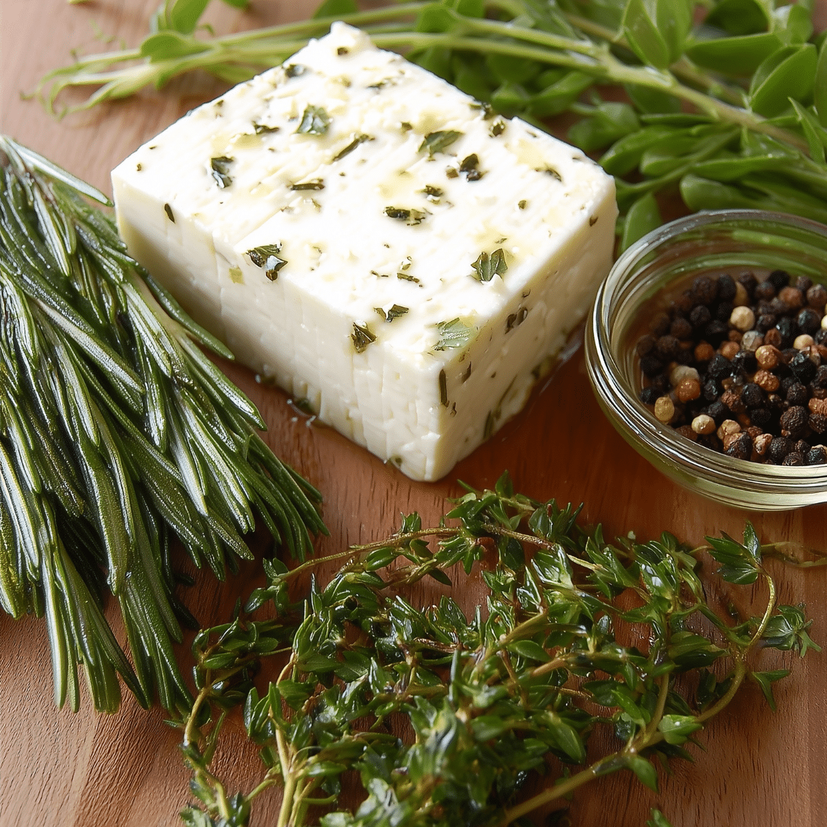 Herb Marinated Feta – Easy Flavor Upgrade - The Sisters Cooking