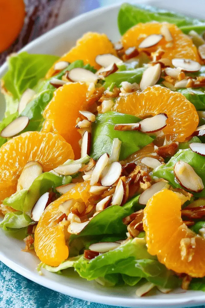 Mandarin Orange Almond Salad – Refreshing & Easy to Make - The Sisters ...