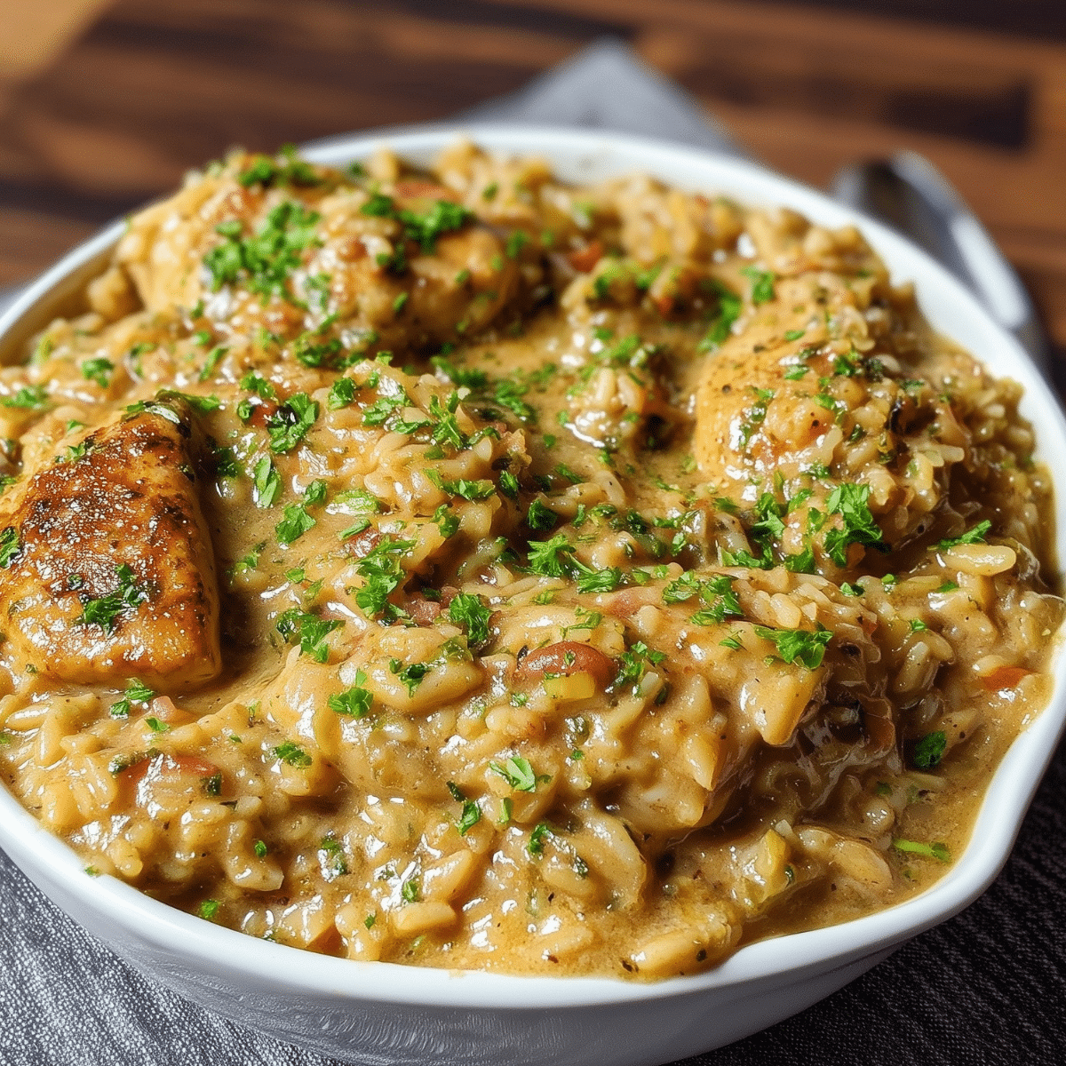 One Pan Smothered Chicken and Rice – Easy and Delicious - The Sisters ...