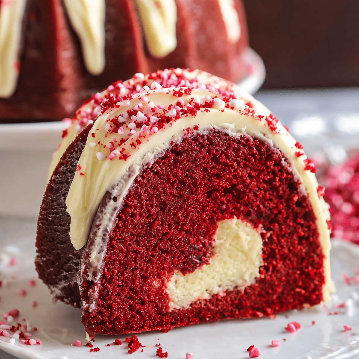 Red Velvet Cream Cheese Bundt Cake – Rich and Delicious - The Sisters ...