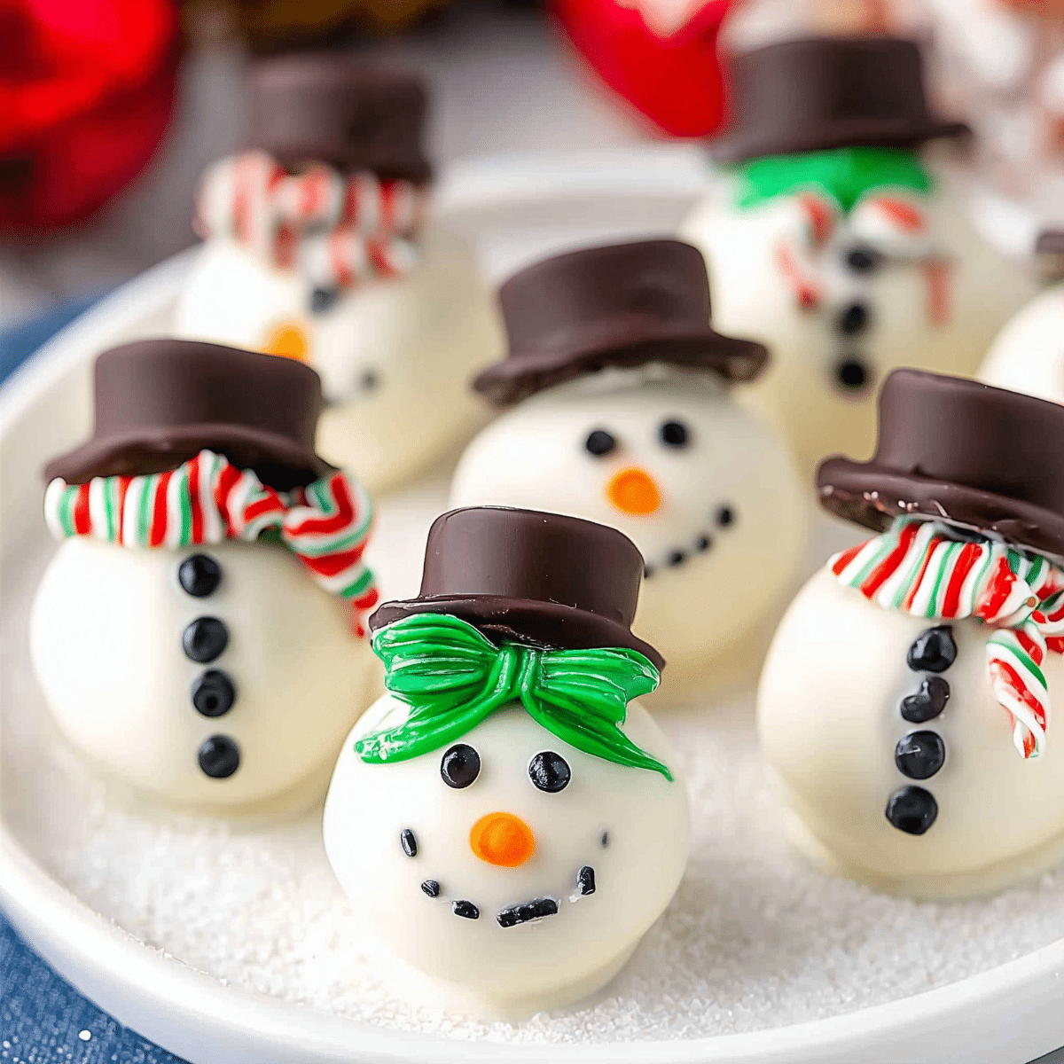 Snowman Oreo Balls – Easy No-Bake Christmas Treat - The Sisters Cooking